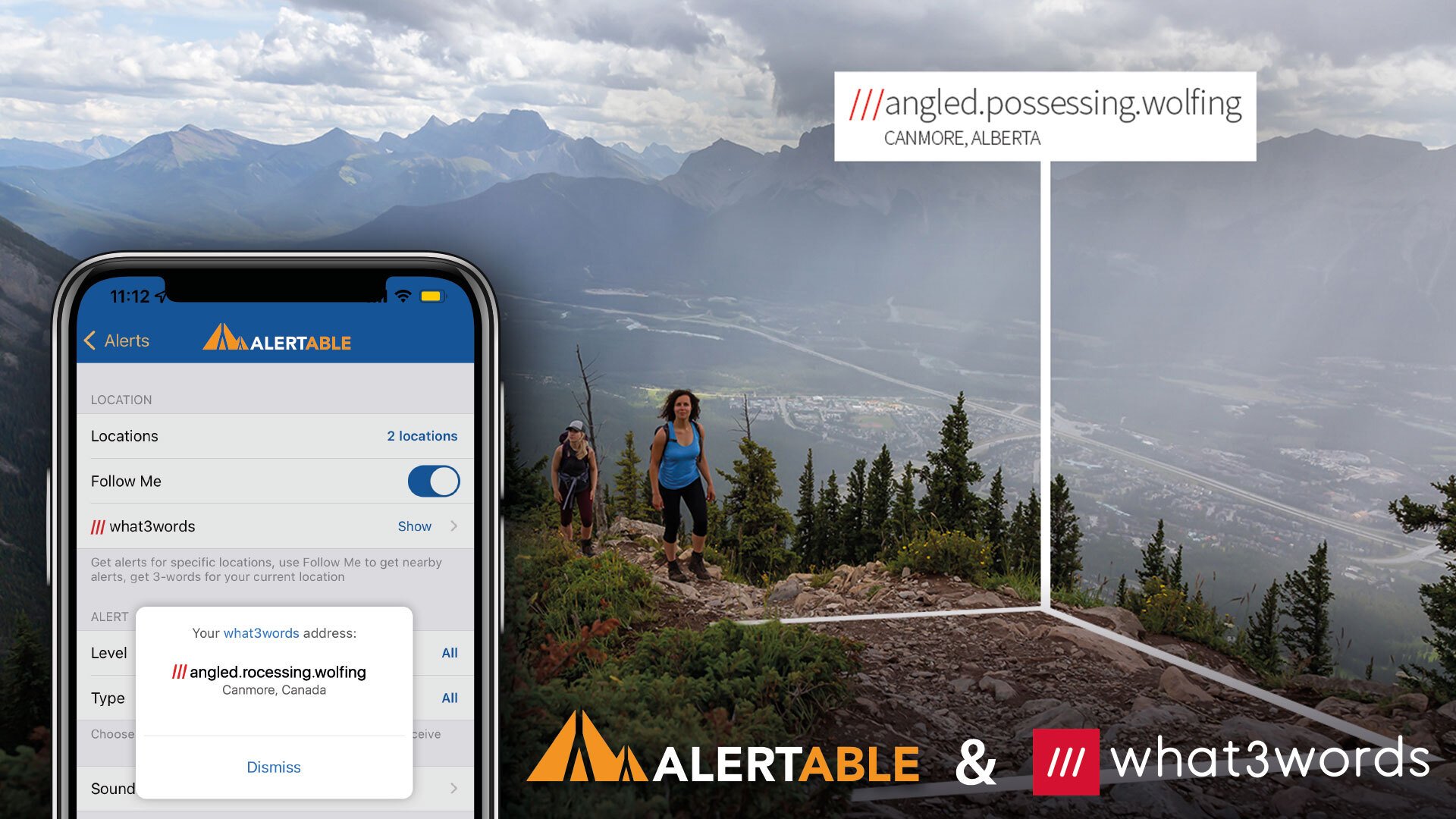 Now get what3words fast & easy inside the Alertable app